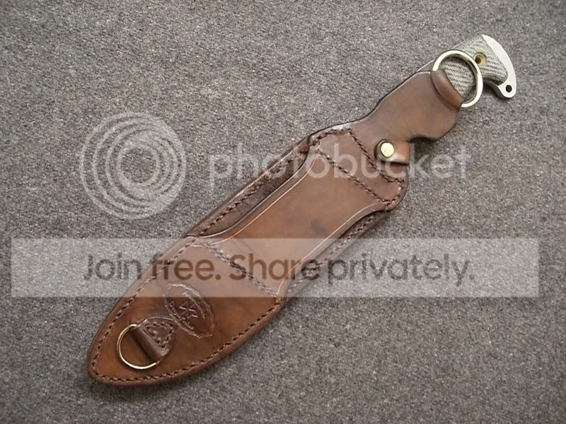 Anyone had a custom leather sheath made for a fixed blade? > Blades ...